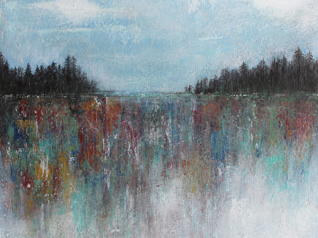 “Midnight Lake” Original Painting – Lisa Barry Art