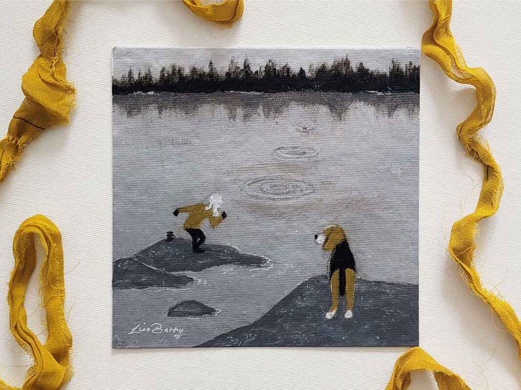 “Midnight Lake” Original Painting – Lisa Barry Art